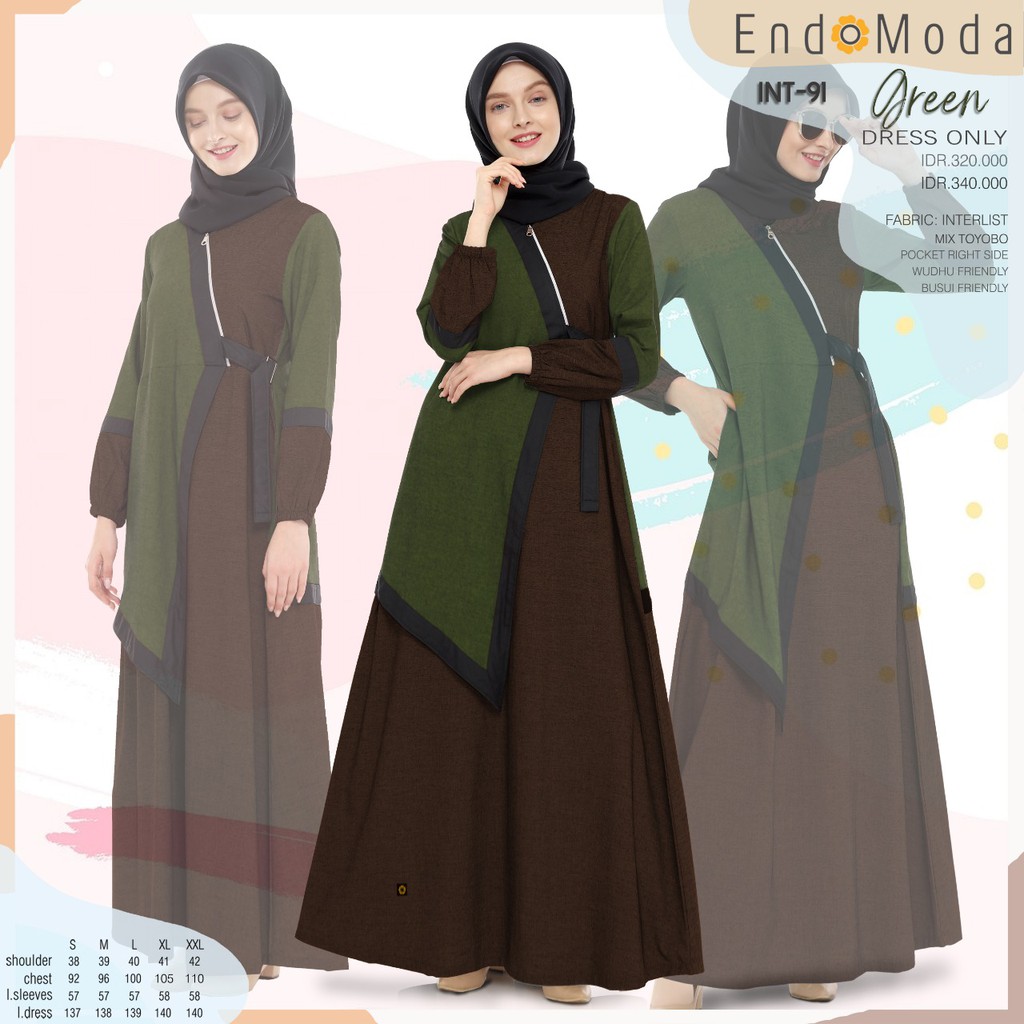 Jual Gamis Endomoda INT 91 (Gamis saja) | Shopee Indonesia