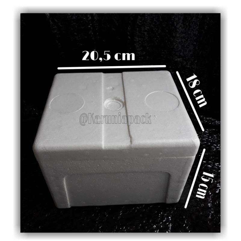 Jual Box Styrofoam mini 20,5×18×15 cm / Box gabus kotak sterofom ...