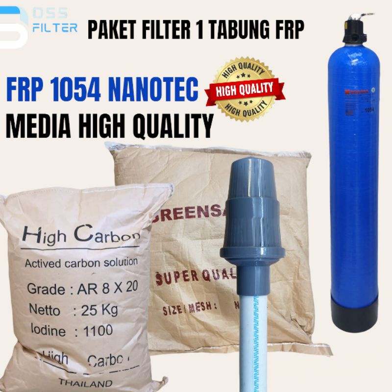 Jual PAKET FILTER AIR 1 TABUNG FRP 1054 MEDIA HIGH QUALITY (KARBON ...