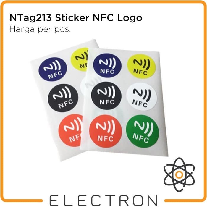 Jual NTag213 Sticker NFC Logo RFID 13.56Mhz Tag Label ISO14443A Stiker ...