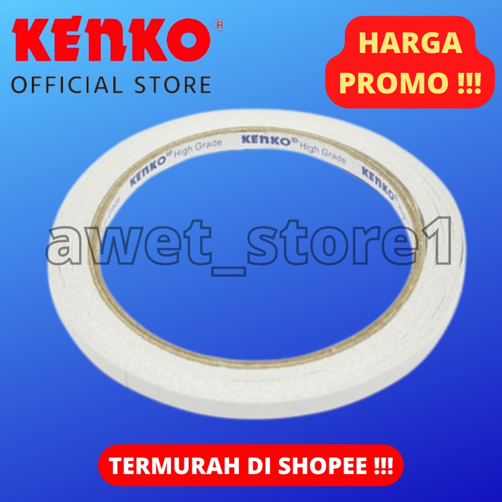 Jual Double Tape Double Tip KENKO 1/4 inch / 6mm x 15 Yard (1roll ...