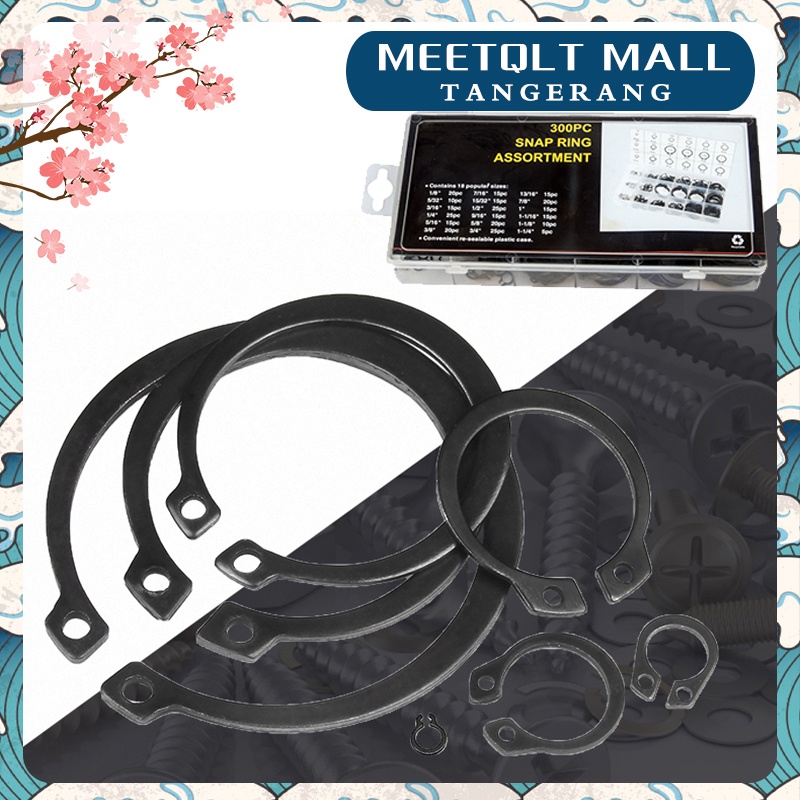 Jual 300pcs Klip Snap Ring Eksternal Portable Dengan Kotak Penyimpanan ...