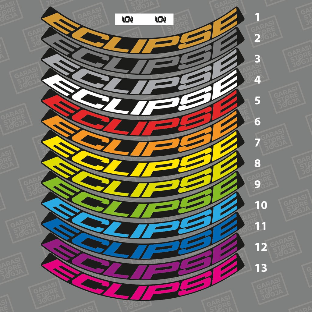 Jual Decal Stiker Rims Eclipse 25mm | Shopee Indonesia