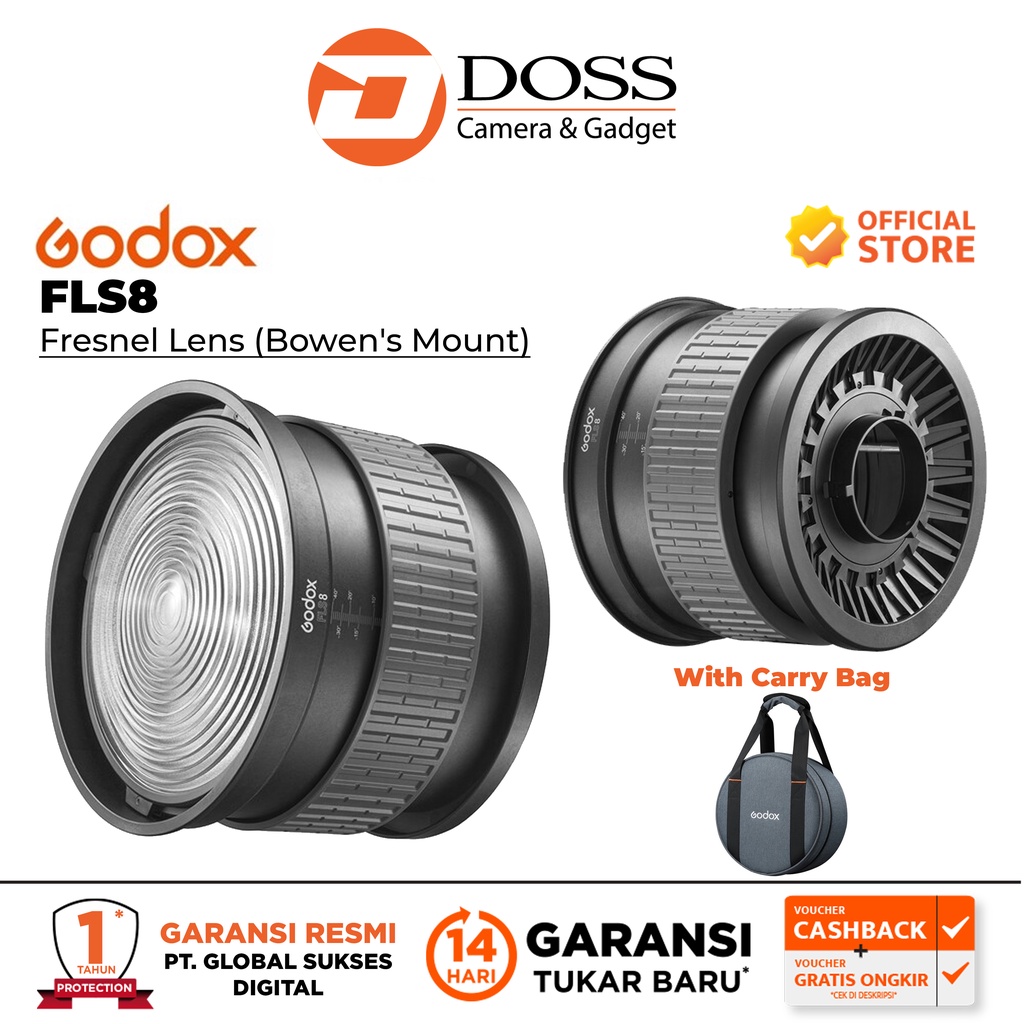 Jual Godox FLS8 Fresnel Lens Bowen's Mount | Shopee Indonesia