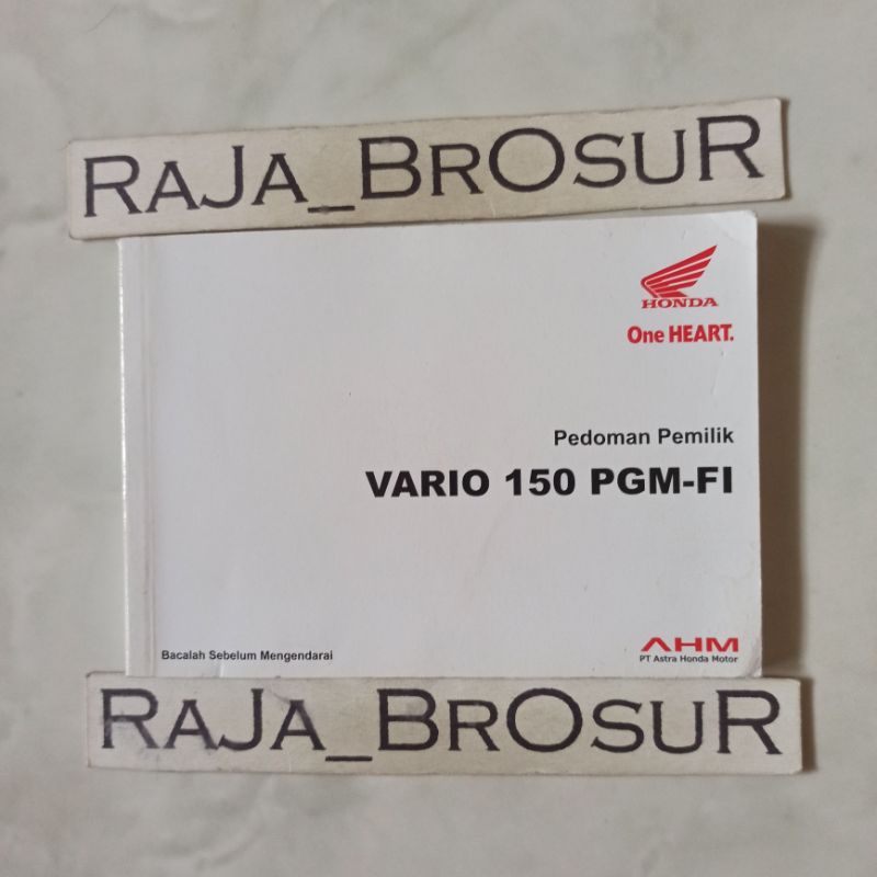 Jual Buku pedoman pemilik/Manual book Honda Vario150/Vario 150 K59 PGM FI Injeksi | Shopee Indonesia