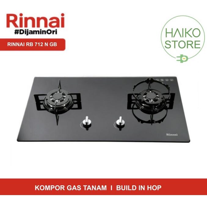 Jual Built-in Gas Hob Kompor Tanam Rinnai 2 tungku RB 712 NGB | Shopee Indonesia