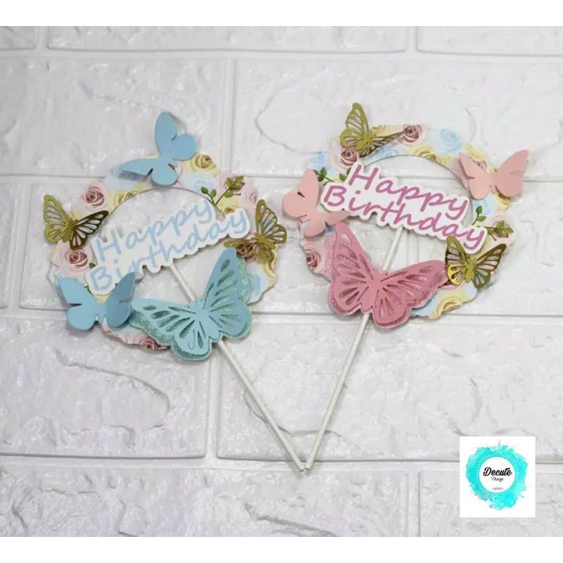 Jual Topper Cake / Kue bentuk Kupu Kupu Bunga | Shopee Indonesia