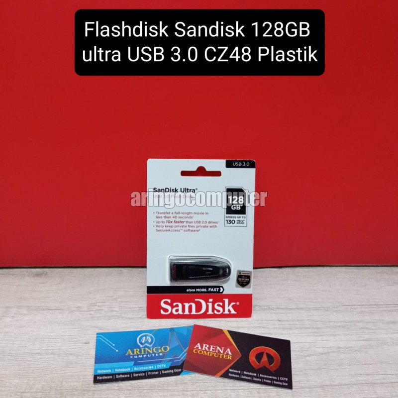 Jual Flashdisk Sandisk 128GB ultra USB 3.0 CZ48 Plastik | Shopee Indonesia