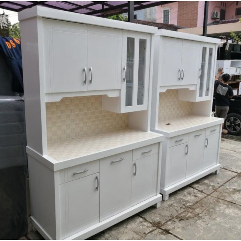 Jual Lemari dapur / kitchen set / rak piring / lemari sayur 3 pintu ...