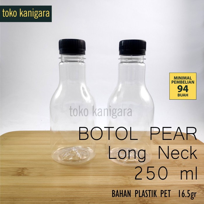 Jual Botol Pear 250 ml - Botol Plastik 250 ml Long Neck - Botol pir 250 ...