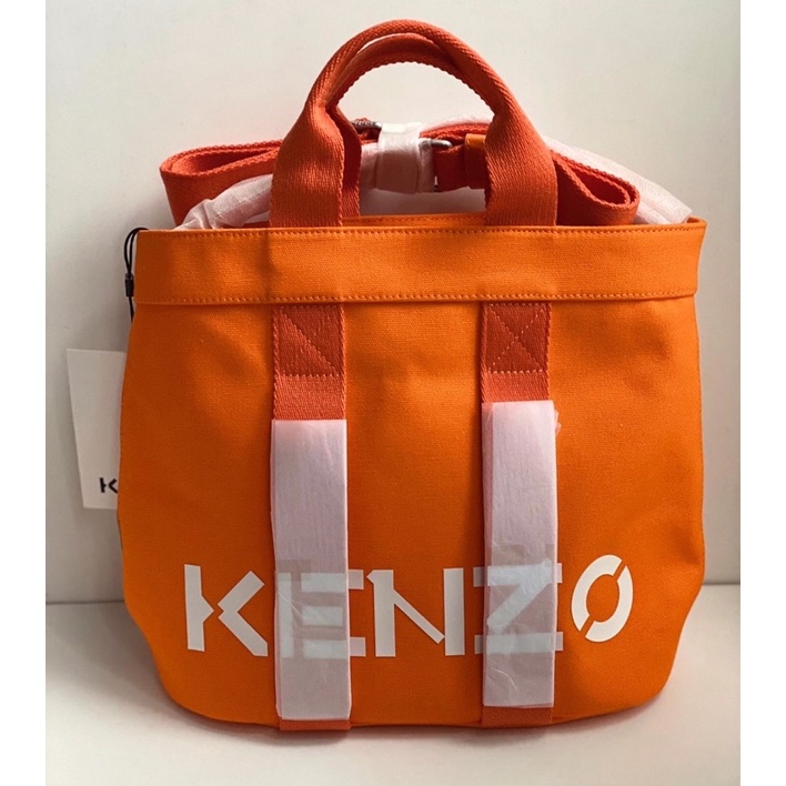 Jual KENZO Small Logo Tote Bag in Deep Orange/White | Shopee Indonesia