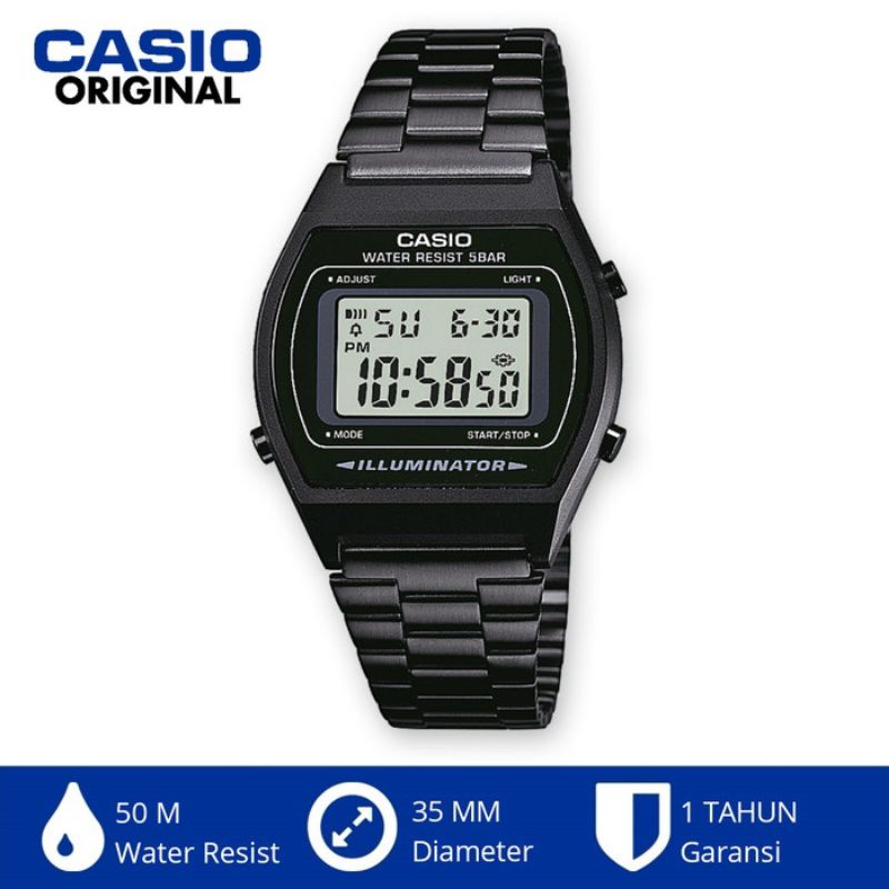 Jual Casio Original B640wb-1a B640 Black Edition Jam Tangan Retro Unisex | Shopee Indonesia