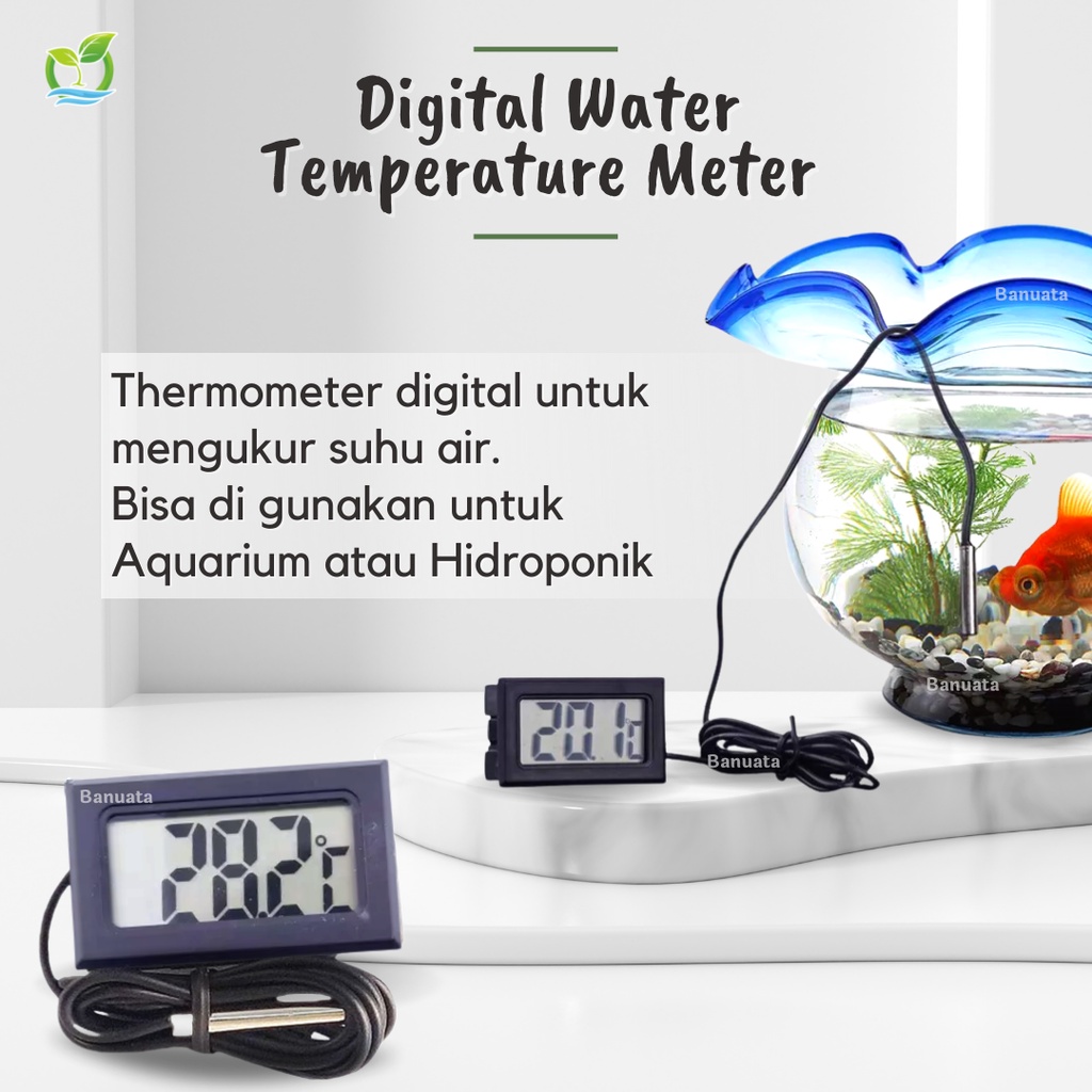 Jual Mini Digital Thermometer Termometer Waterproof Probe/Kabel Sensor ...