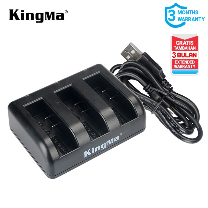 Jual KINGMA Triple Charger Xiaomi Yi 4K Action Camera - Non Lcd Display ...