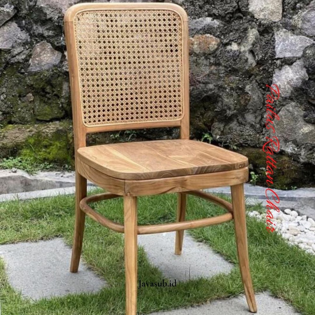 Jual KURSI MAKAN JATI ROTAN / KURSI CAFE JATI ROTAN / PAILUS CHAIR | Shopee Indonesia