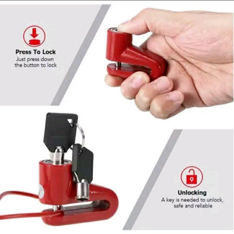 Jual Gembok cakram motor anti maling gembok motor murah bukan ahm ...