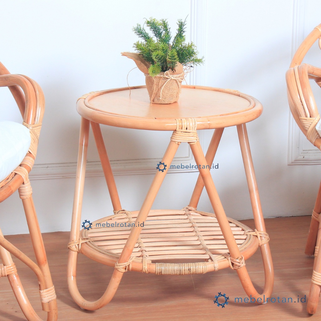 Jual [TERBARU] Meja Rotan Alami Murah | Meja Teras Tamu Unik Bundar ...