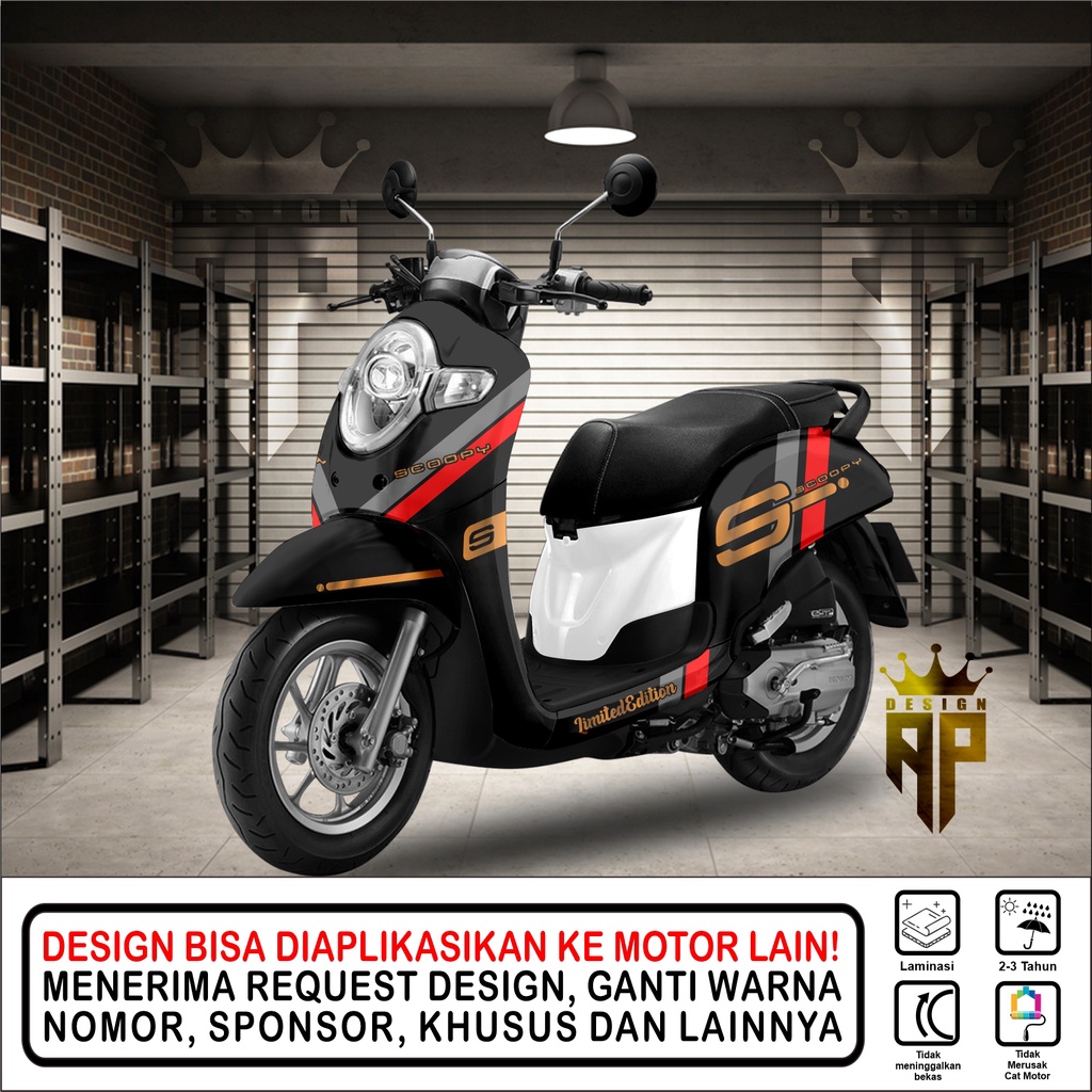 Jual decal sticker scoopy full body FI scopy dekal stiker skopi karbu ...