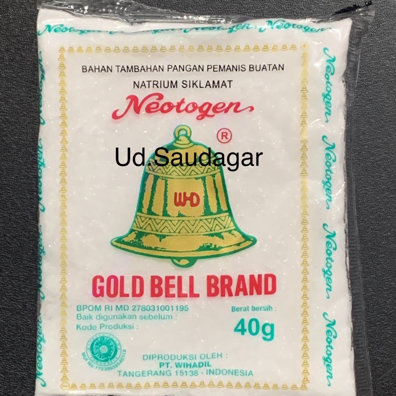 Jual Sari Arum Manis Pemanis Tambahan Buatan 40gr Cap Lonceng Gold Bell ...