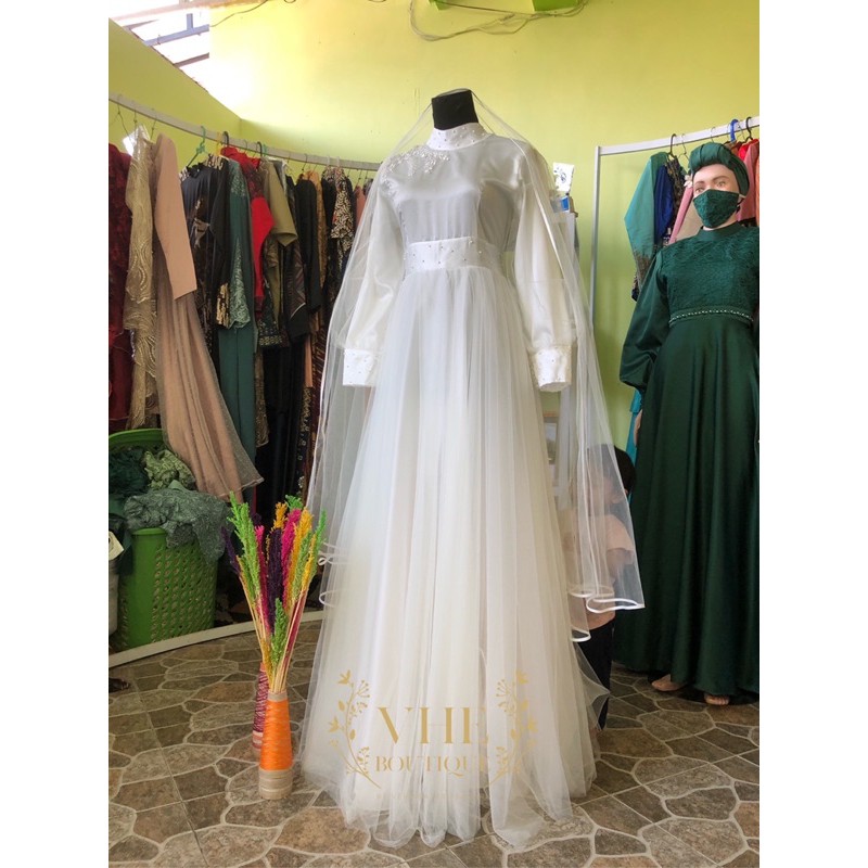 Jual gaun akad | gaun pernikahan | gaun nikah | gaun prewed | Shopee ...