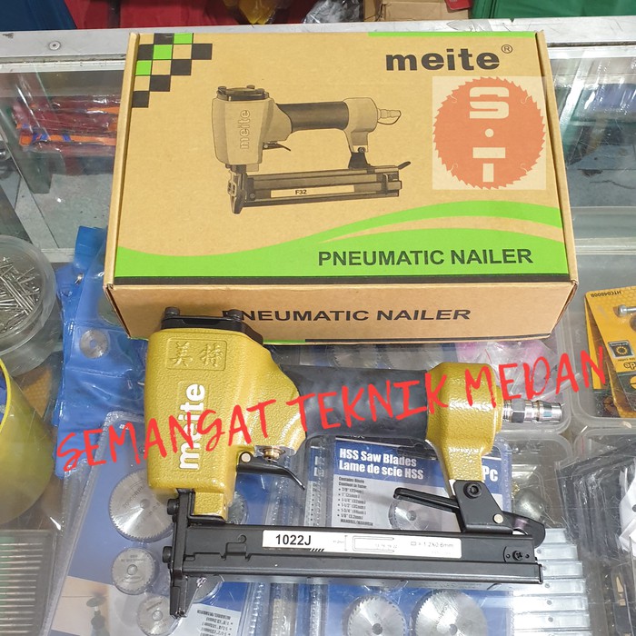 Jual 1022 AIR NAILER GUN STAPLES ANGIN PNEUMATIC NAILER MEITE 1022J ...