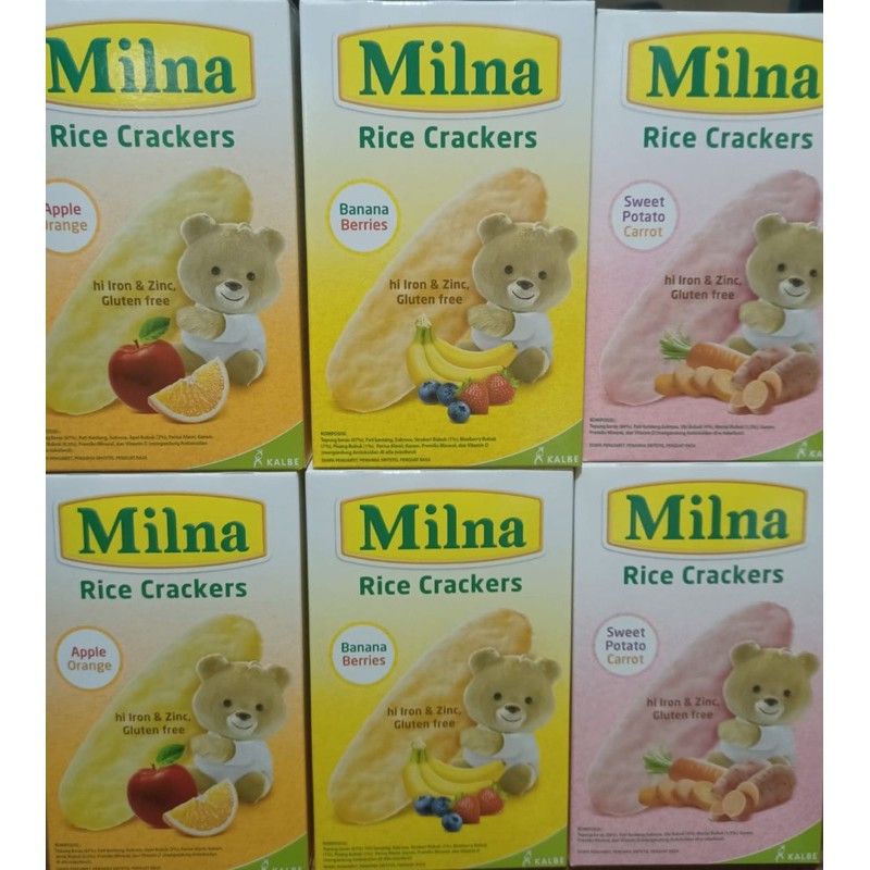 Jual milna rice crackers 20 gr | Shopee Indonesia