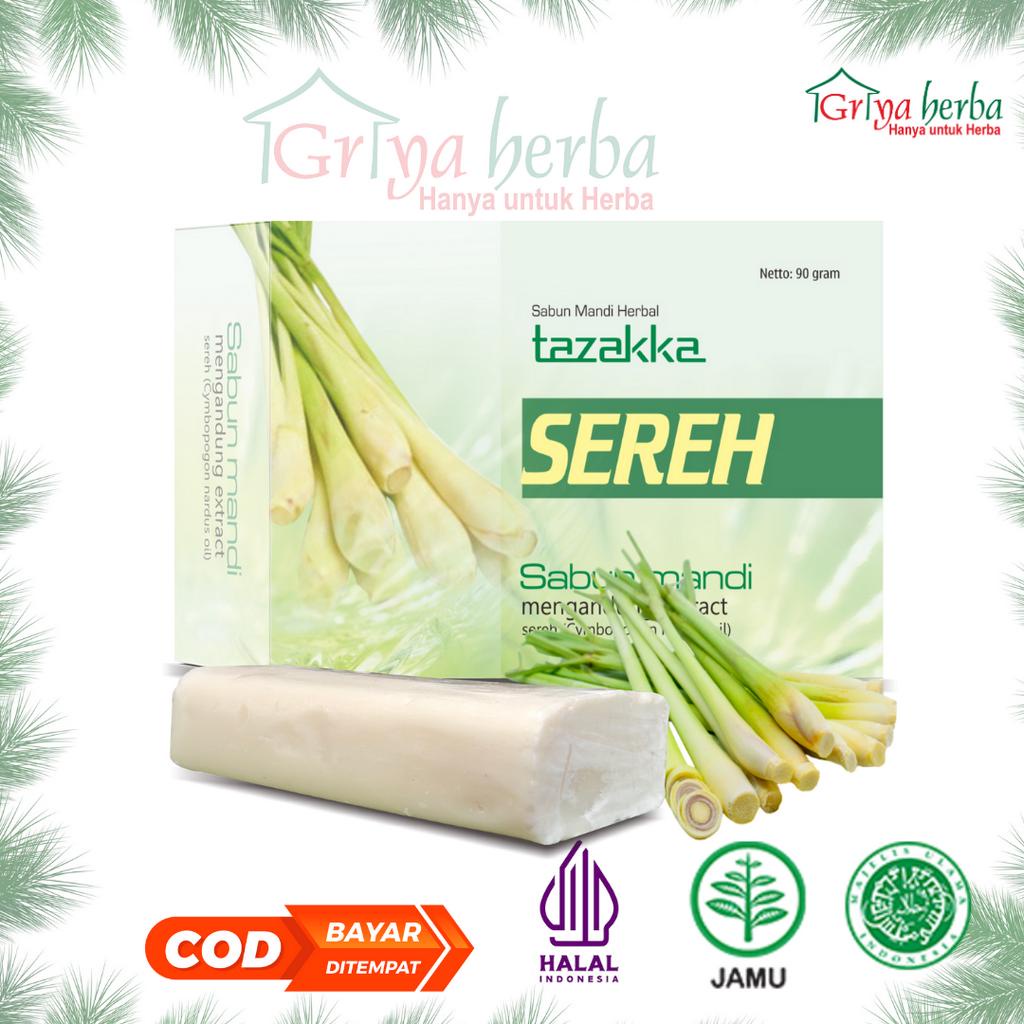 Jual Sabun Mandi SEREH Batang Herbal Tazakka 90 Gram Asli Original ...