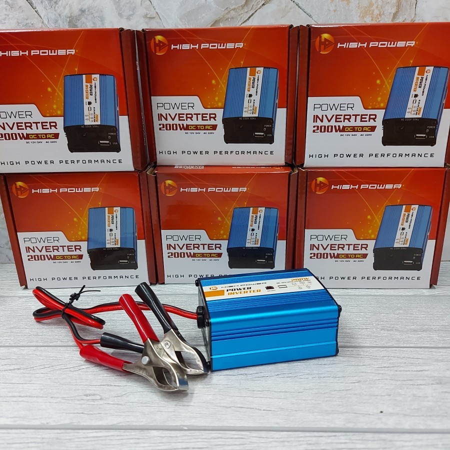 Jual COD Power Inverter 200w// High Power Inverter DC 12v To 24v AC ...