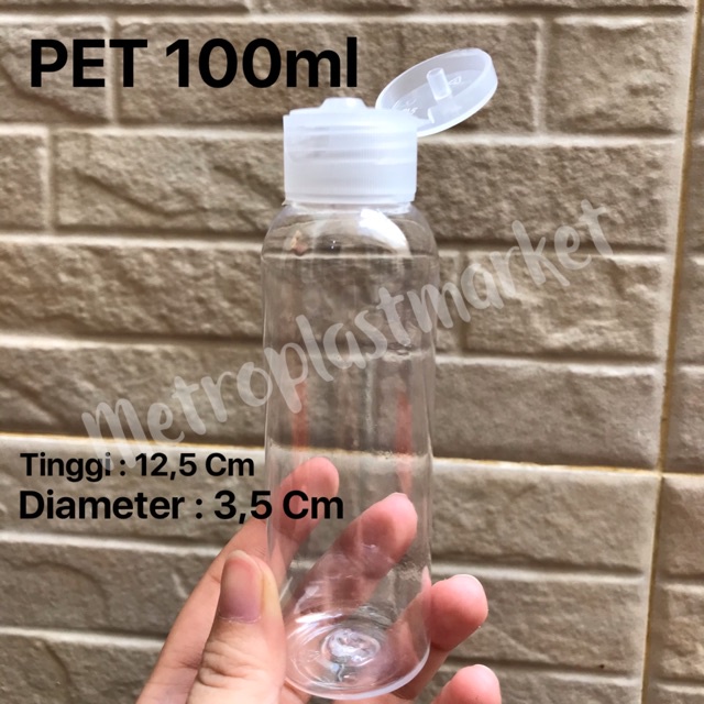 Jual Botol PET 100ml fliptop hand sanitizer 100ml lotion 100ml botol plastik 100 ml | Shopee ...