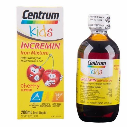 Jual Centrum kids children incremin iron mixture - cherry flavour 200ml ...