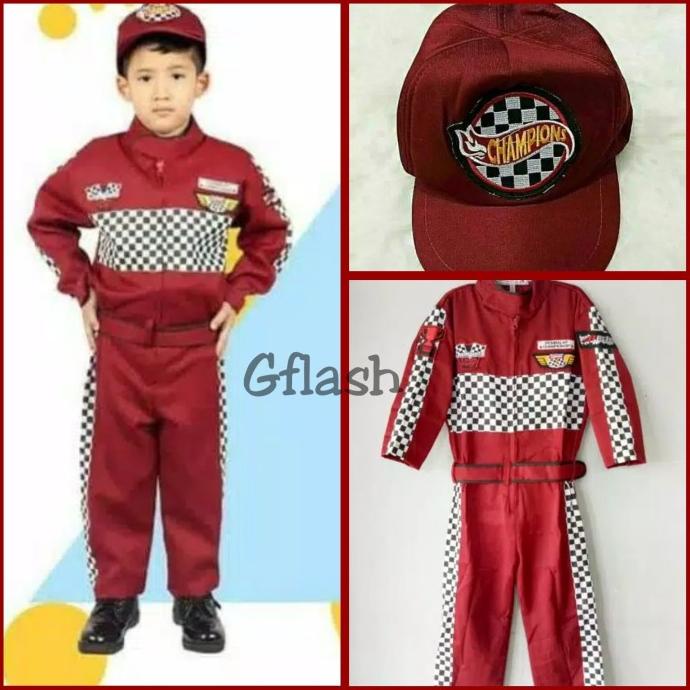 Jual Kostum Profesi Anak Pembalap Mobil F1 Racer Baju Seragam Kijang ...
