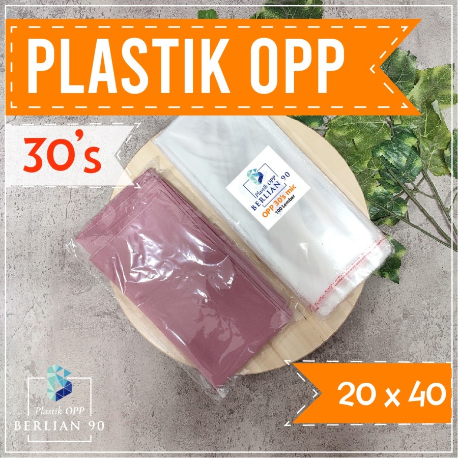 Jual Plastik OPP 20X40 cm 30s Micron Plastik OPP Lem Plastik OPP Seal ...