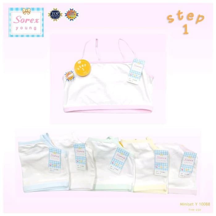 Jual Sorex Miniset Bra / BH Anak Perempuan Tali Kecil Step 1 Katun ...