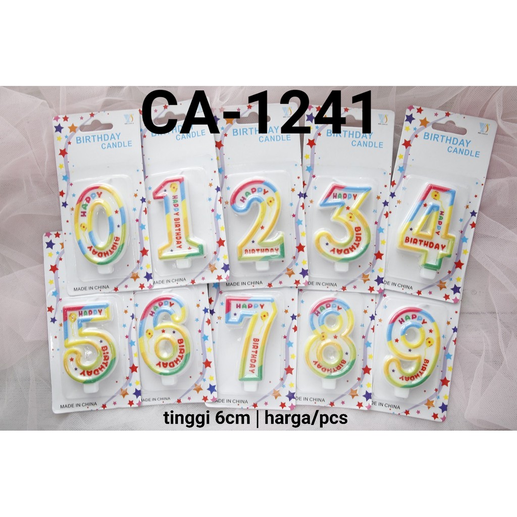 Jual GR-CA-1241 Lilin angka kue ulang tahun tulisan happy birthday yamama baking | Shopee Indonesia