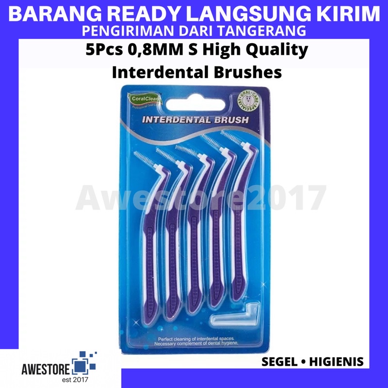 Jual 5 PCS Interdental Brush Sikat Gigi Behel Kawat Ortho Dental Floss ...
