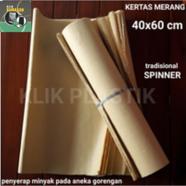 Jual isi 25 pcs KERTAS MERANG 43X62CM / KERTAS MINYAK / PENYERAP MINYAK ...