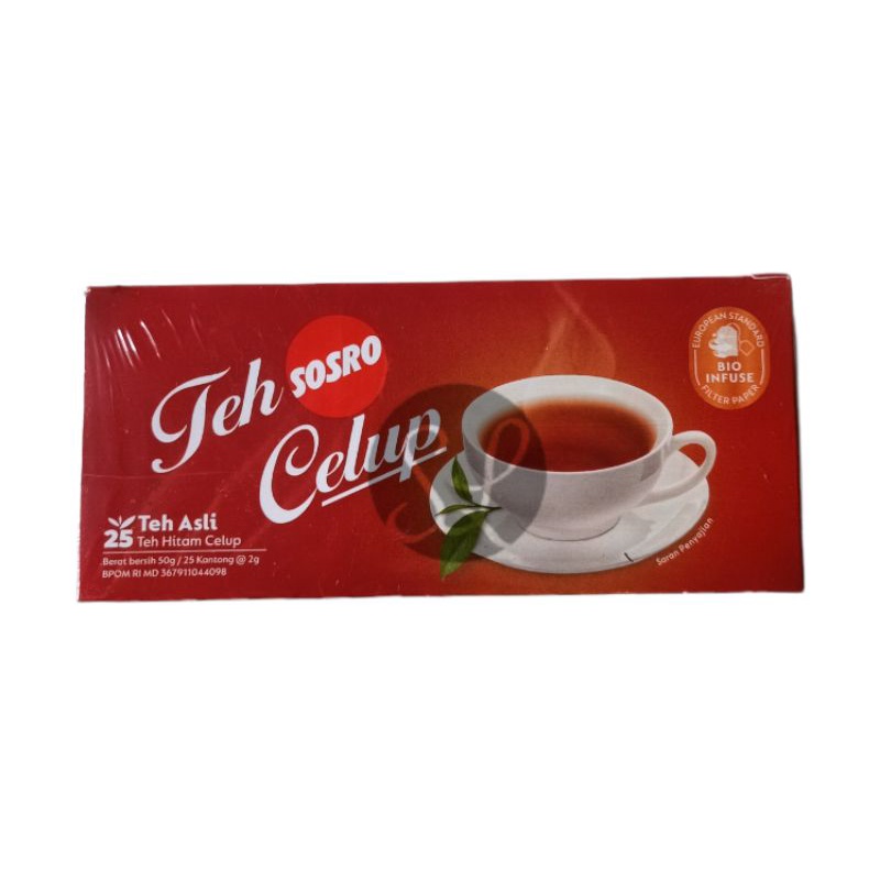 Jual Teh Celup Sosro Isi 25 Kantong / Teh Sosro 2gr Black Tea / Teh ...