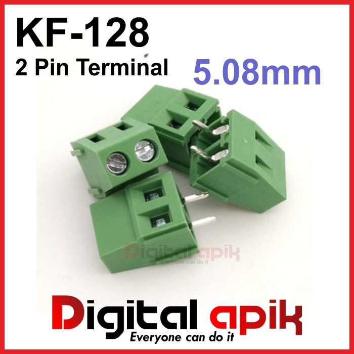 Jual Terminal Block KF-128 2 Pin 2P Screw Hijau Pitch 5.08 mm Skrup PCB | Shopee Indonesia