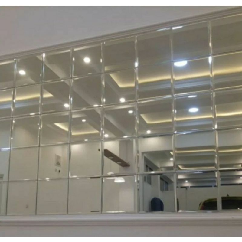 Jual KACA CERMIN BEVEL TEBAL 5MM KOTAK/KACA CERMIN BEVEL DEKORASI RUANG ...