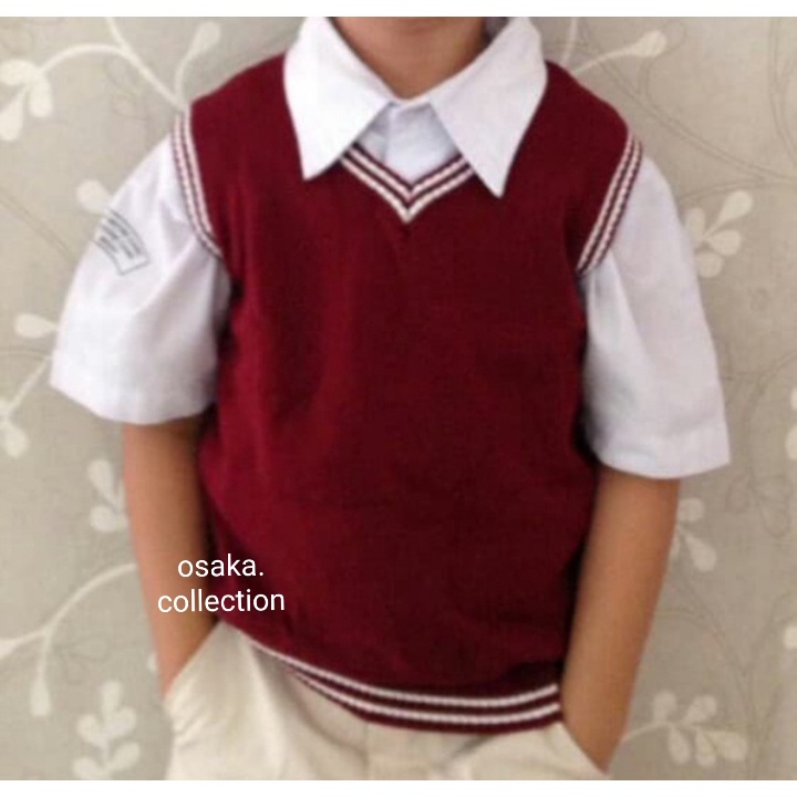 Jual Rompi Rajut anak VEST atau rompi Knit lis JERSY-TK-SD usia 2-3-4-5 ...