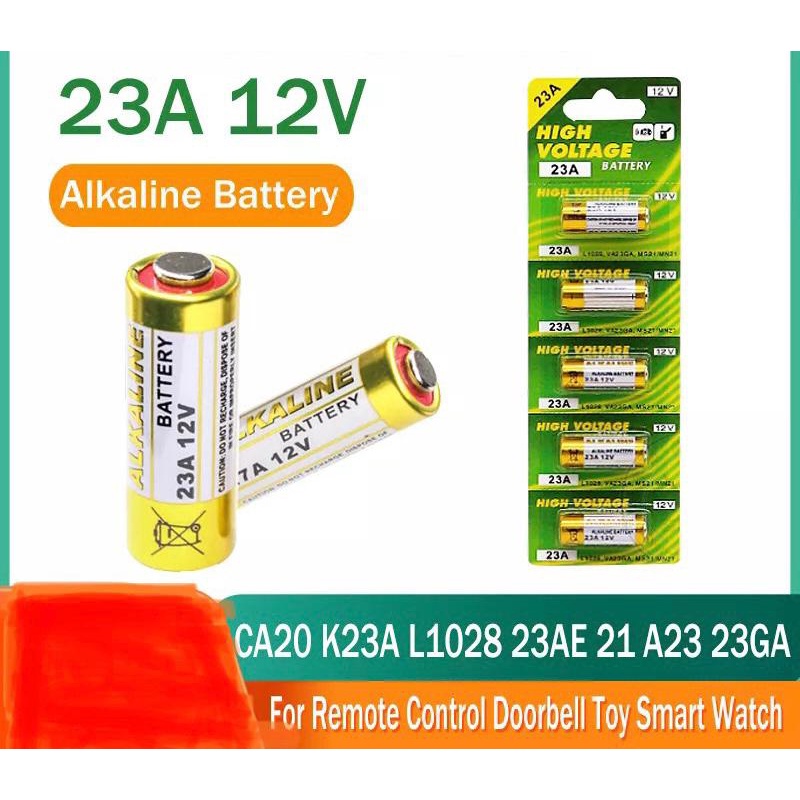 Jual baterai alkaline 23A 12V door bell remote control / battery ...