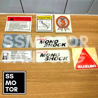 Jual Stiker Set Pelengkap Plus Emblem Segitiga Scaf Body Satria 2 Tak ...