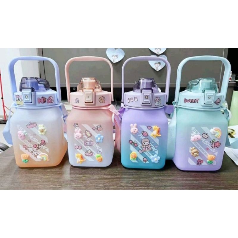 Jual Botol Minum Petak Gradiasi 1500 ML 1300ML 2000ML | Shopee Indonesia