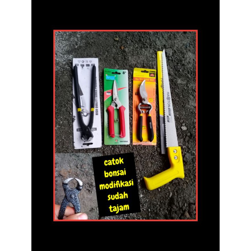 Jual Paket alat bonsai 100 / gergaji lengkung / gunting bonsai imperial ...