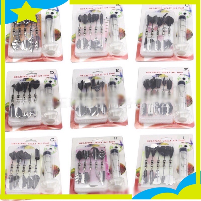 Jual JELLY art tools set jarum hias puding hias jeli gelatin jelli ko ...