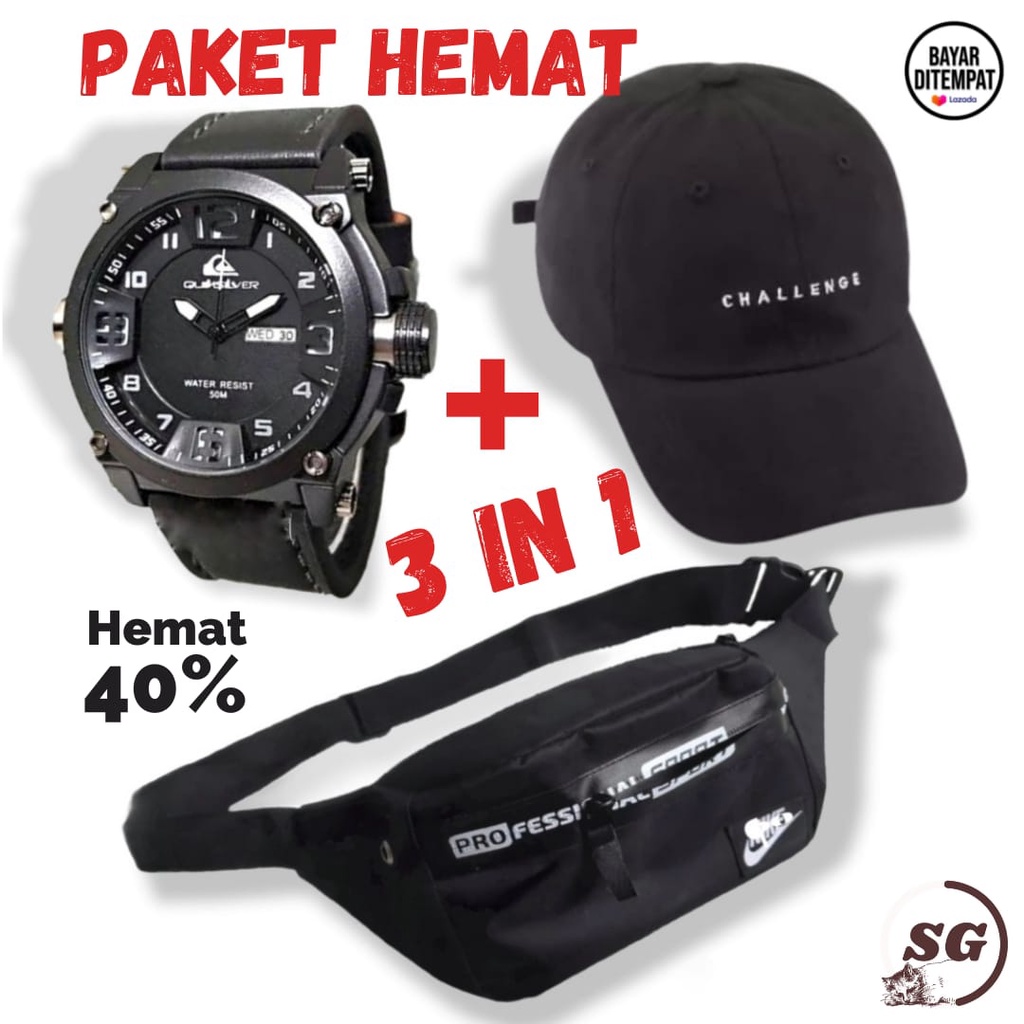 Jual Paket hemat dan paket komplit Beli jam gratis Tas dan Topi Paket ...