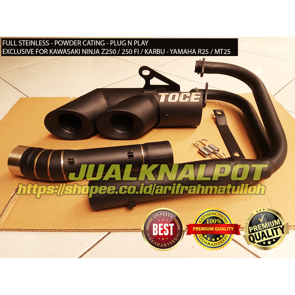 Jual Knalpot Kolong TOCE Blackdoff Underbelly Ninja 250 FI Karbu Z250 ...