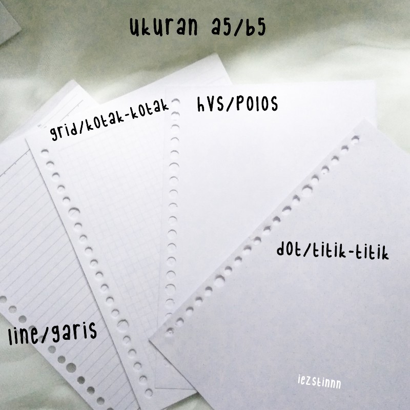 Jual LOOSE LEAF / Kertas Binder PUTIH A5 B5 50 Lembar | Shopee Indonesia