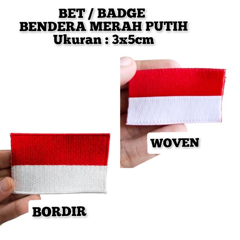 Jual Bet/Bedge Bendera Merah Putih ( 3 x 5 cm ) untuk Seragam Sekolah ...