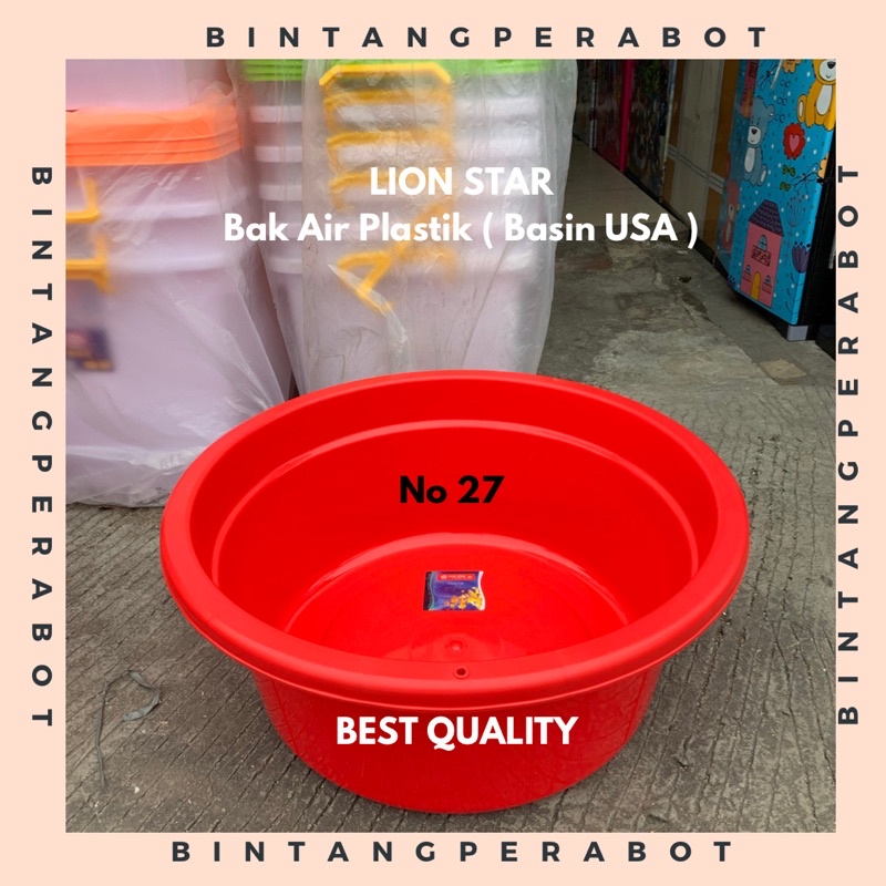 Jual LION STAR - Bak Baskom Air Plastik No 20 22 24 27 30 / Bak Air ...